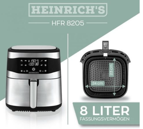 AIR FRYER HEINRICHS 8L HFR 8205 – SWITCH Electro